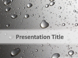 Waterdrops Background PowerPoint Template - Download Free PowerPoint PPT
