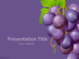 Free Grapes PowerPoint Template - Download Free PowerPoint PPT