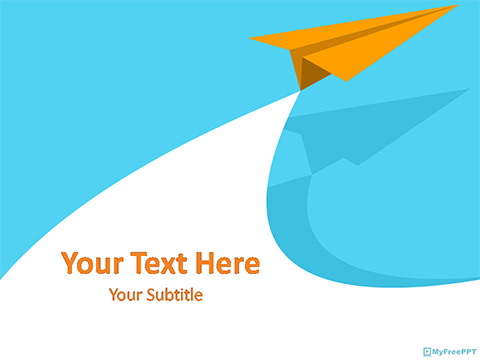 Free Paper Plane PowerPoint Template - Download Free PowerPoint PPT