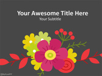 Free Decorative Flowers PowerPoint Template - Download Free PowerPoint PPT
