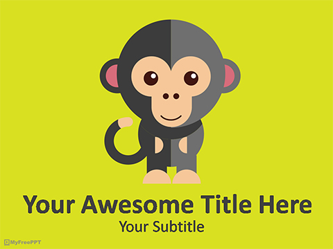 Free Chimpanzee PowerPoint Template - Download Free PowerPoint PPT
