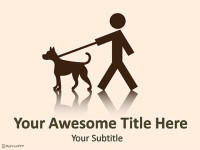 Free Dog walk PowerPoint Template - Download Free PowerPoint PPT