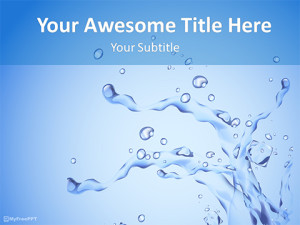 Free Water Themed PowerPoint Template - Download Free PowerPoint PPT
