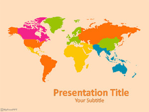 Free World Map PowerPoint Template - Download Free PowerPoint PPT
