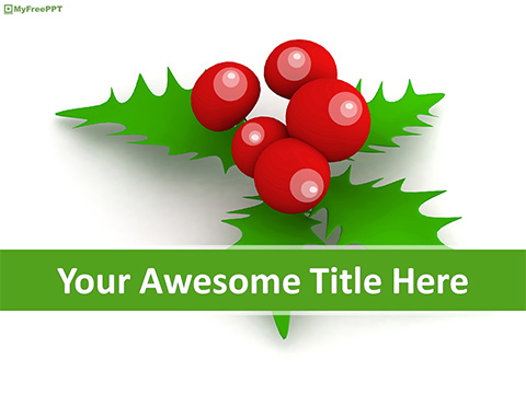 Free Holly Leaf PowerPoint Template - Download Free PowerPoint PPT