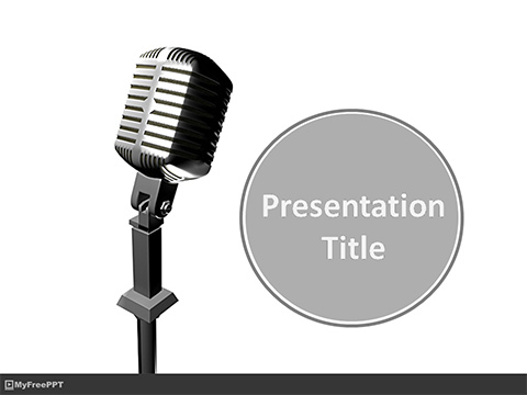 Free Mic PowerPoint Template - Download Free PowerPoint PPT